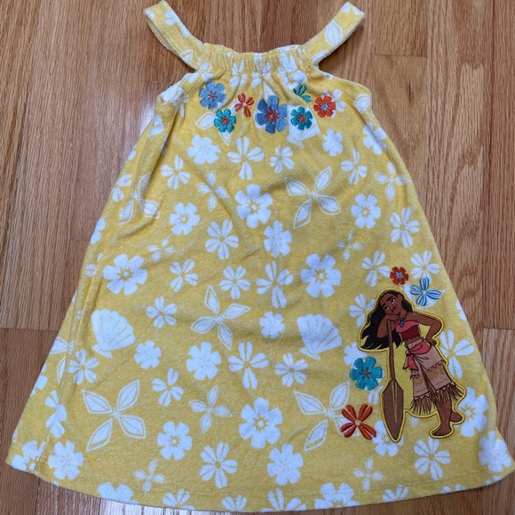 Disney | Swim | Disneys Moana Yellow Flowered Terry Cloth Swim Suit ...